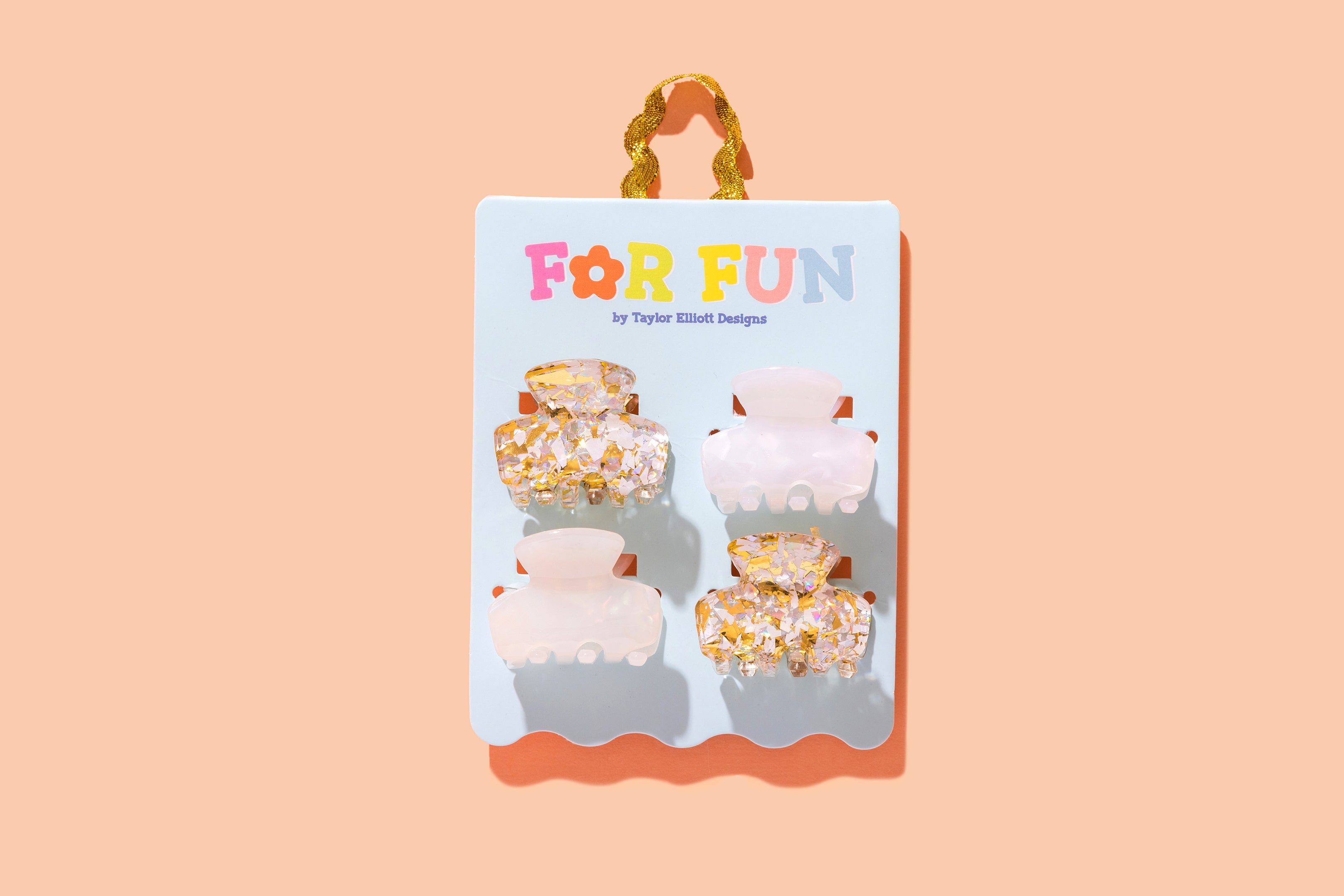 For Fun - Pearl Confetti Mini Claw Clips | Tween Gift Idea | Hair Accessories