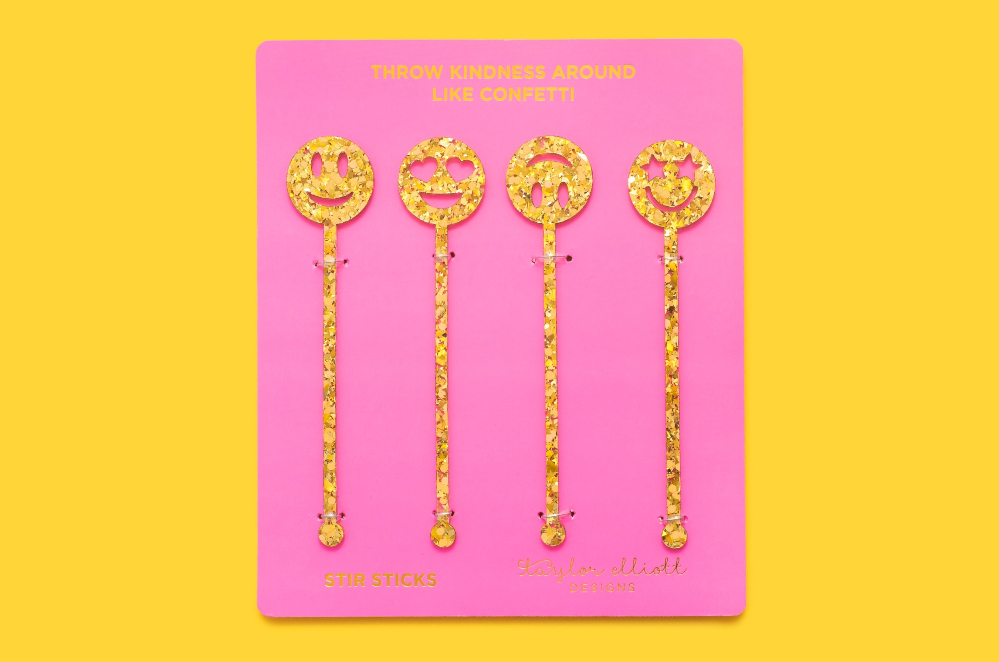 Smiley Stir Sticks | Bar Cart Accessories | Drink Stirrers