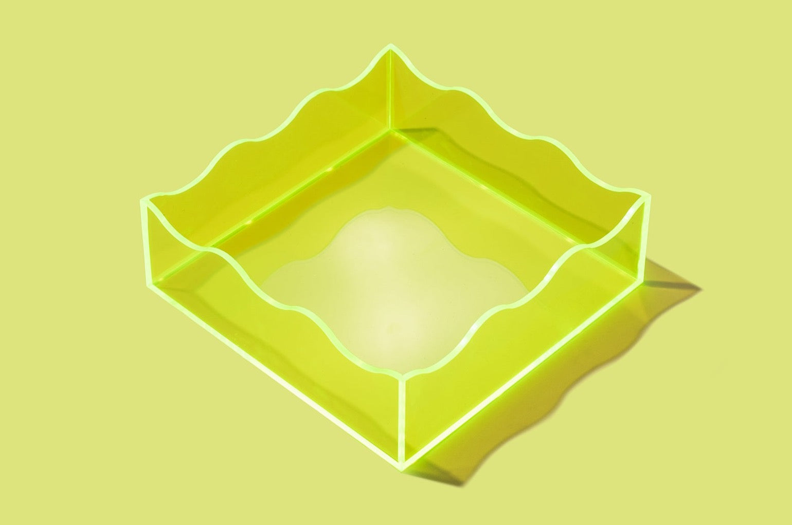 Square Wavy Tray - Green | Home Decor | Gift Idea | Party Supplies