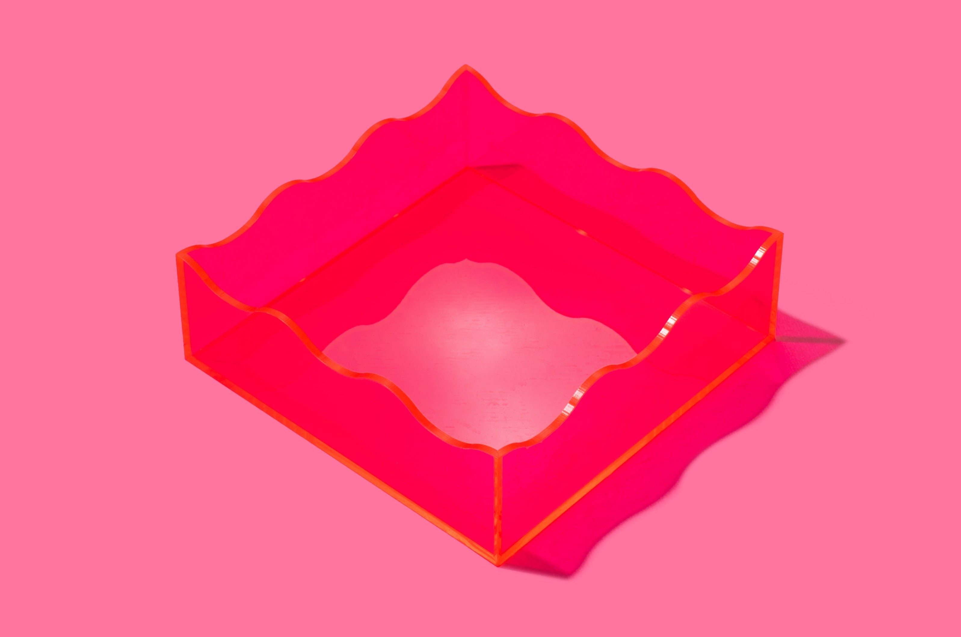 Square Wavy Tray - Hot Pink | Home Decor | Gift Idea