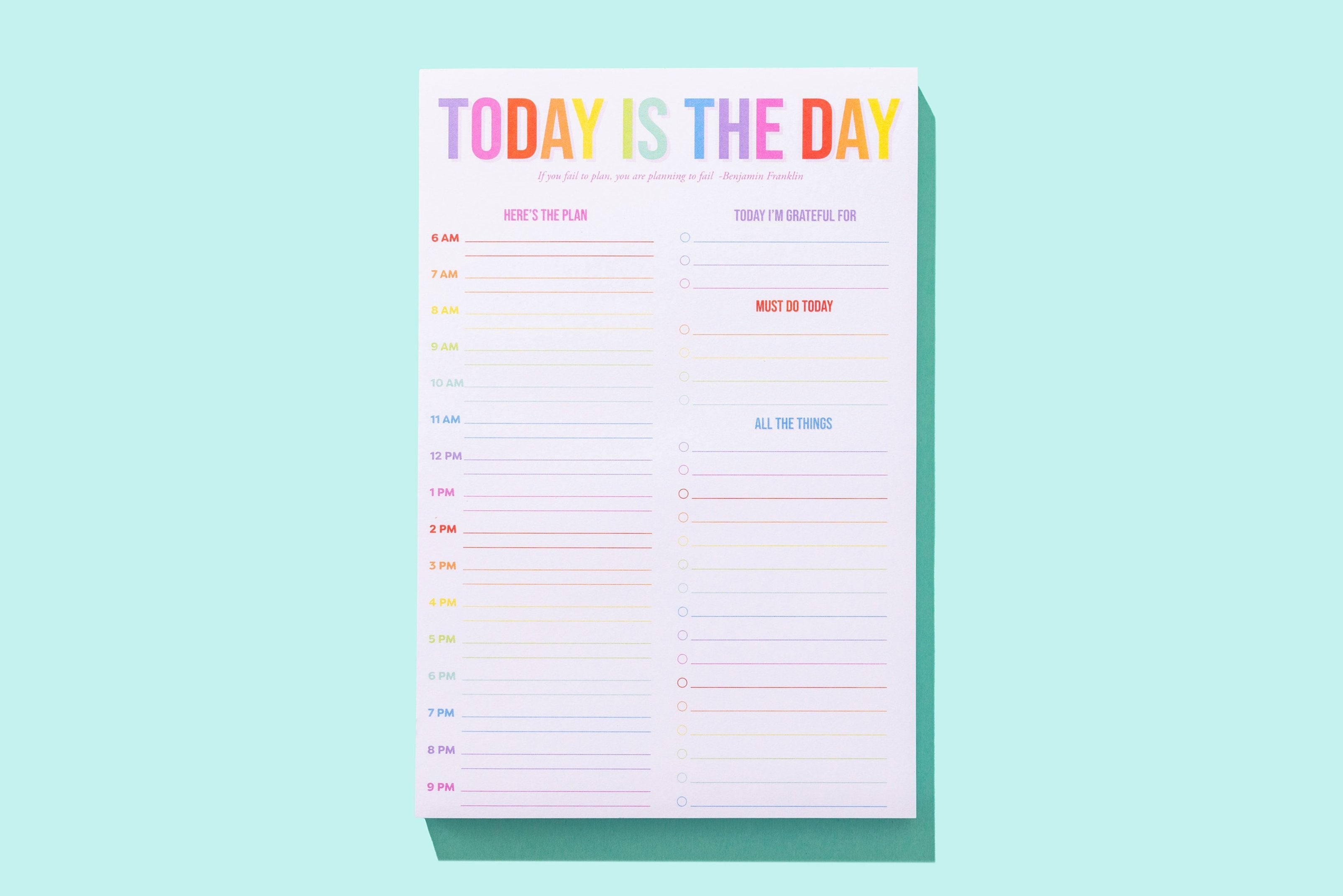 Today Is The Day Notepad | Planner | Stationery