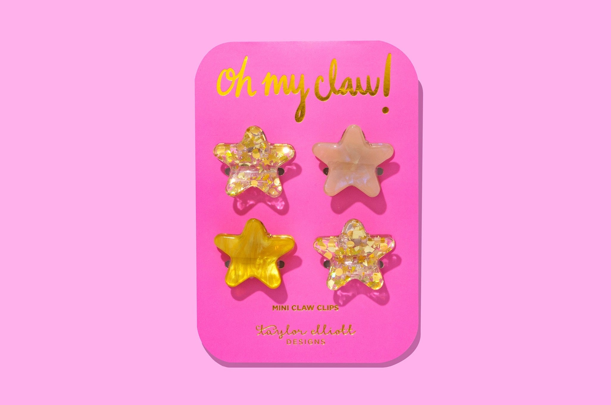 Gold Confetti Mini Claw Clips | Gift Idea | 90's throwback | Tween Gift